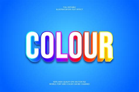 premium vector colour text effect