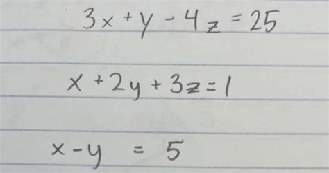 Solved Solve The X Y And Z Variables Using Matrices Using Chegg
