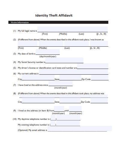 Free Fraud Affidavit Form 2024 PrintableAffidavitForm Com