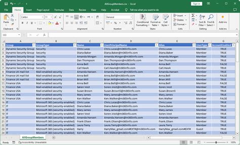 export microsoft entra id group members to csv with powershell o365info