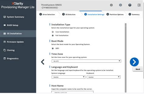 Installing A Linux Operating System Lxpm Lite V2 Lenovo Docs