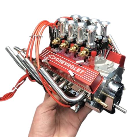 14 Scale V8 Nitro Powered Supercharged Working Engine Hot Sales