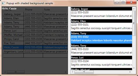 Techie Things Web Style WPF Popup
