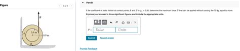 Solved Part B Figure Of If The Coefficient Of Static Chegg
