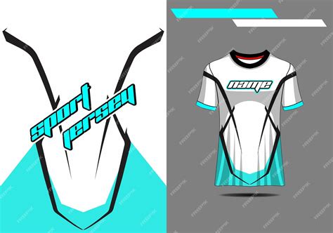 레이싱 저지 사이클링 축구 게임 프리미엄 벡터를 위한 범용 Tshirt 스포츠 디자인 프리미엄 벡터