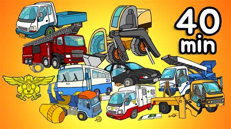 부릉부릉 자동차 동화 모음 특집 자동차를 맞춰라 교통수단동화 연속보기 ★지니키즈 Youtube