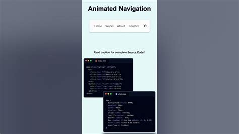 Create A Animated Navigation In Html And Css Csstutorial Csslearn