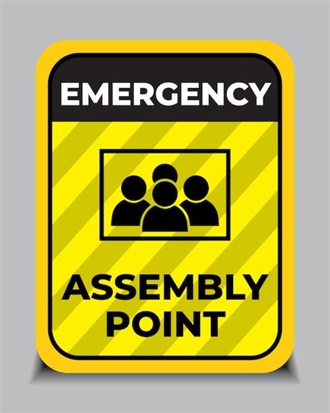 Premium Vector Vector Fire Assembly Point Vector Sign For Print