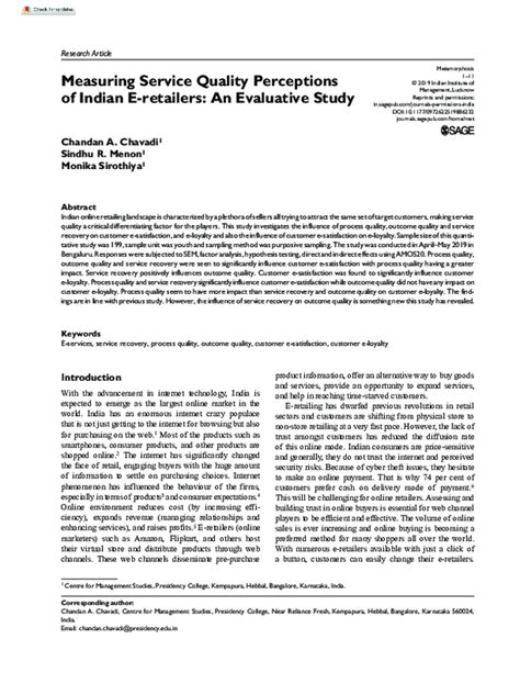 Pdf Service Quality In Indian E Retailing