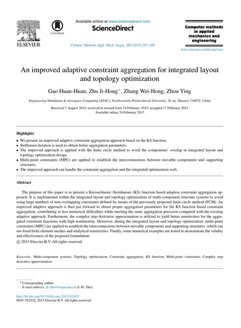 pdf an improved adaptive constraint aggregation for integrated layout