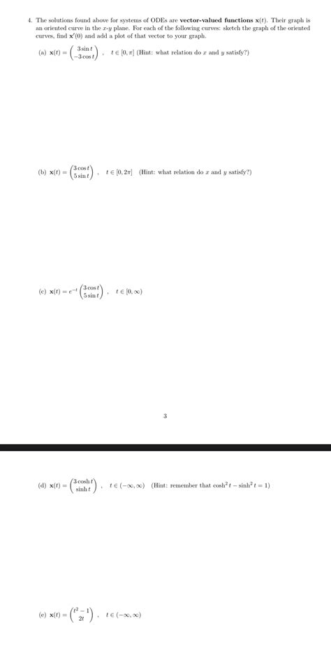 Solved The Solutions Found Above For Systems Of Odes Are
