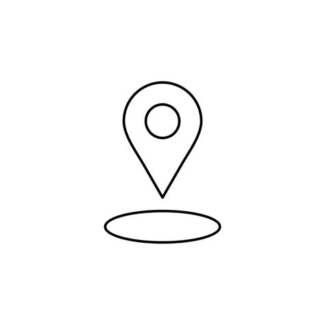 GPS Map Navigation Direction Thin Line Icon Vector Illustration Logo