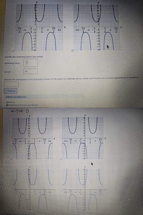 Solved Identify The Stretching Factor And Period Stretching