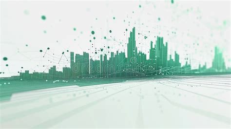Detailed Digital Graphs Showing Historical Stock Market Data And Future