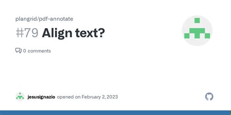 align text · issue 79 · plangrid pdf annotate · github