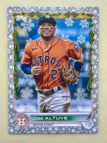 2022 Topps Holiday Jose Altuve Hw34 Metallic Snowflake Houston