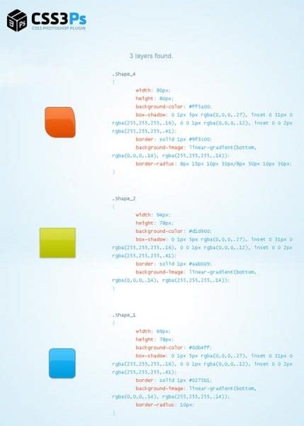 Css3ps Des Css3 à Partir Des Styles Appliqués Aux Calques Dun Psd