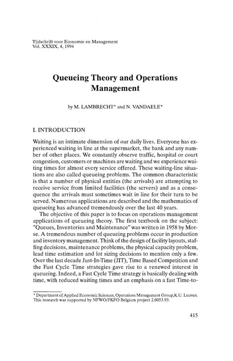 pdf queueing theory and operations management