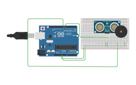 Circuit Design Percobaan 2 2 Ultrasonic Distance Sensor Tinkercad