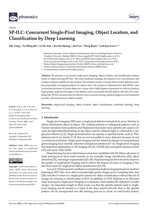 Pdf Sp Ilc Concurrent Single Pixel Imaging Object Location And