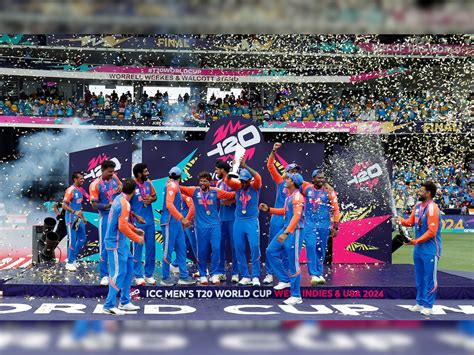 Team India T20 World Cup 2024 Celebration Photos Icc Trophy Win After