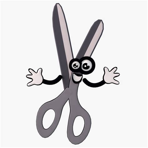 Scissors Character 3d Turbosquid 1965481