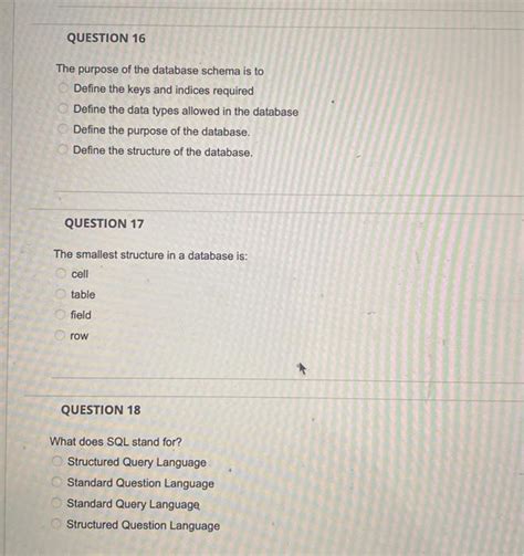 QUESTION What Does SQL Stand For Structured Query Chegg Com
