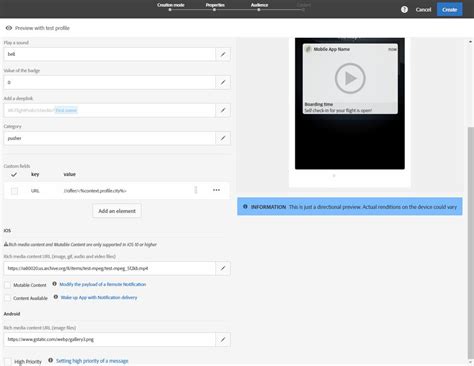 Customizing A Push Notification Adobe Campaign