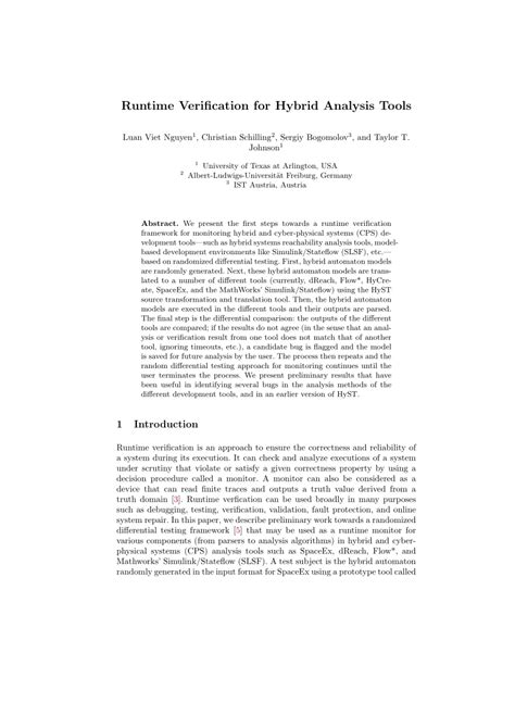 Pdf Runtime Verification For Hybrid Analysis Tools