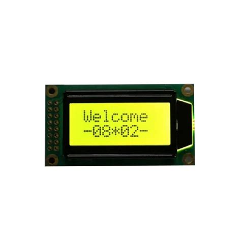 Positive 0802 Character Lcd Display Module Stn Yellowgreen Monochrome