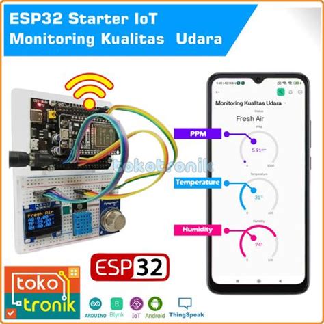 Promo Monitoring Kualitas Udara Dg Iot Esp32 Lengkap Dg Coding Panduan Kab Bantul