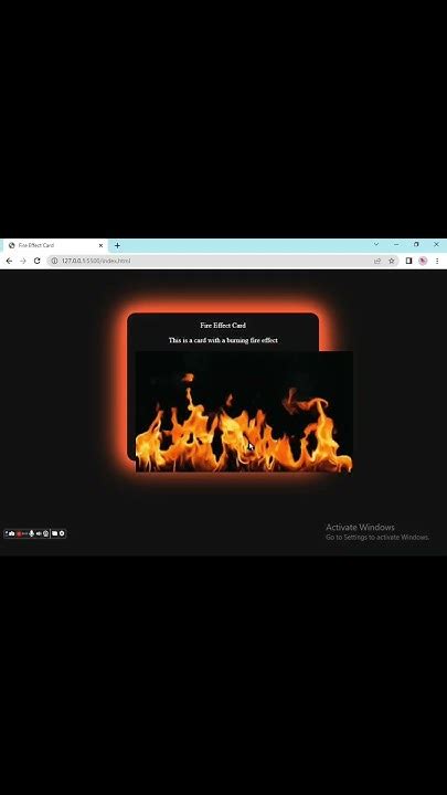 Fire Effect Html Css Shorts Viral Trending Yoursolution Youtube