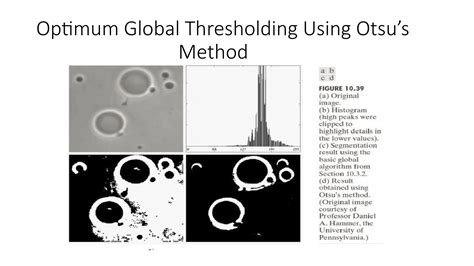 digital image processing global thresholding using otsu smethod pptx