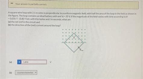 Solved A Square Wire Loop With M Sides Is Perpendicular Chegg
