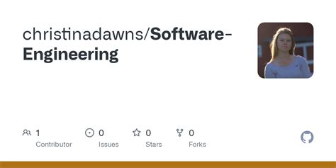 GitHub Christinadawns Software Engineering