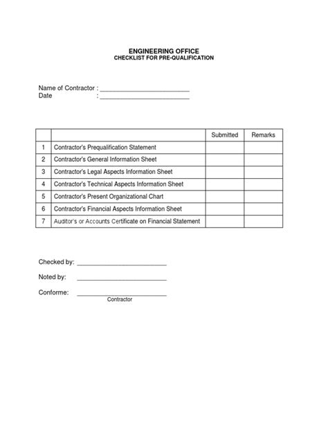 Prequalification Form For Ci Pdf Joint Venture Corporations