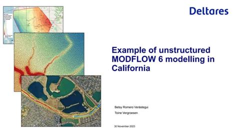 dsd int 2023 example of unstructured modflow 6 modelling in california