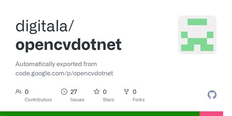 GitHub Digitala Opencvdotnet Automatically Exported From Code Google P Opencvdotnet