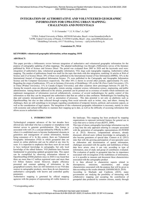 Pdf Integration Of Authoritative And Volunteered Geographic Information For Updating Urban