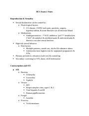 HC3 Exam 1 Notes Docx HC3 Exam 1 Notes Reproduction Sexuality Sexual Dysfunction Can Be