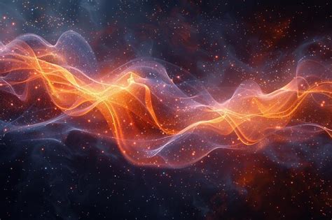 Premium Photo An Abstract Visualization Of Sound Waves Emanating From