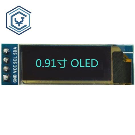 0 91in iic communication 0 91in oled display module white blue oled