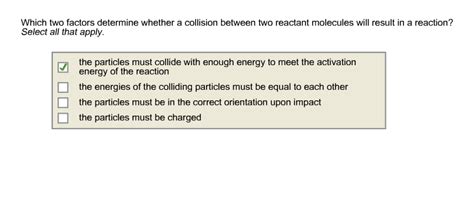 solved which two factors determine whether a collision