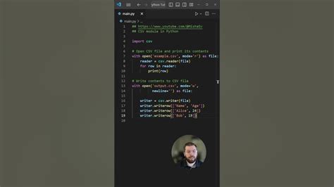 Read And Write Csv Files In Python Python Explained Shorts Python
