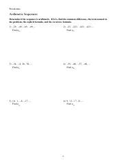 Understanding Arithmetic Sequences: Formulas and Examples | Course Hero