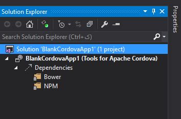 Visual Studio Creating Blank Cordova App Stack Overflow