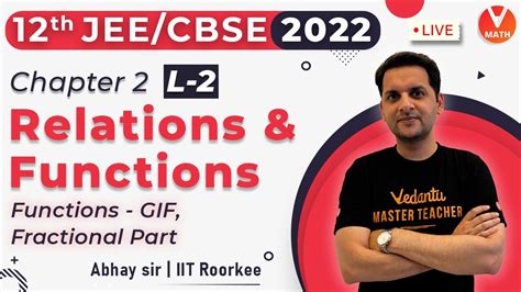 Relations And Functions L 2 Class 12 Maths Greatest Integer Function Jeecbse Vedantu Math