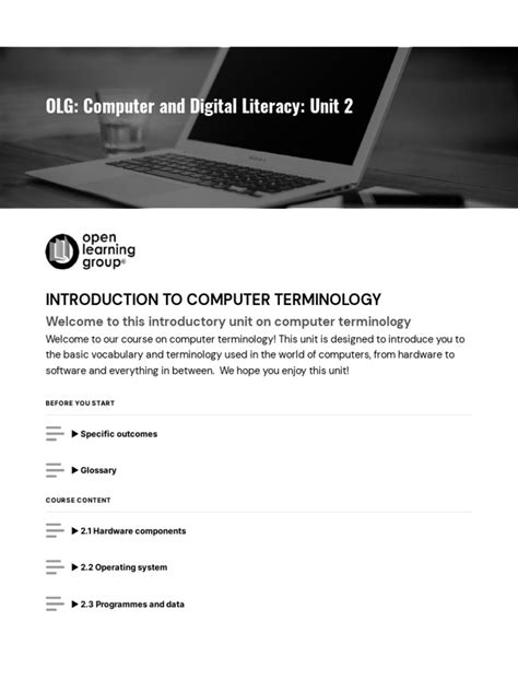 Unit 2 Introduction To Computer Terminology Pdf Computer Network