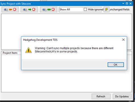 helix tds classic 5 7 sync all projects with sitecore feature
