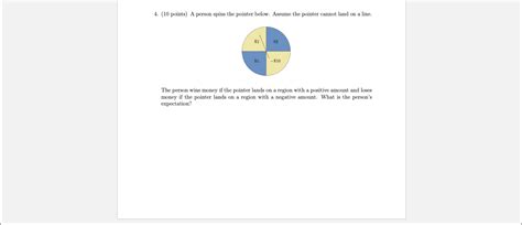 Solved 4 10 Points A Person Spins The Pointer Below